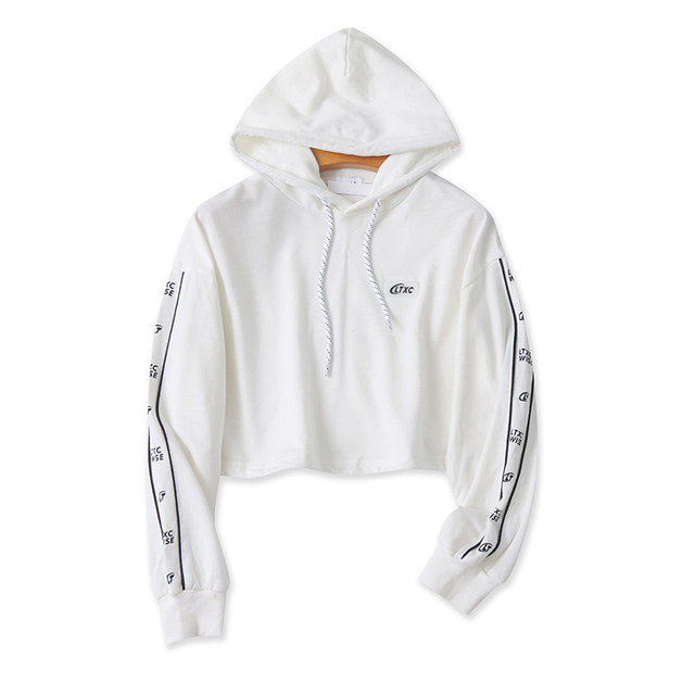 Short hooded sweatshirt with terry loop, new style of spring and autumn ...