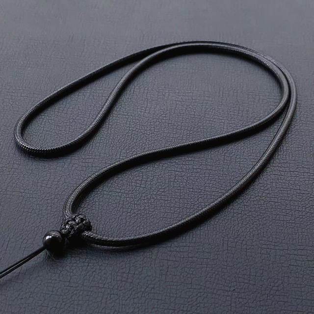 Hand-woven wax rope pendant rope pendant rope emerald jade bead beeswax ...