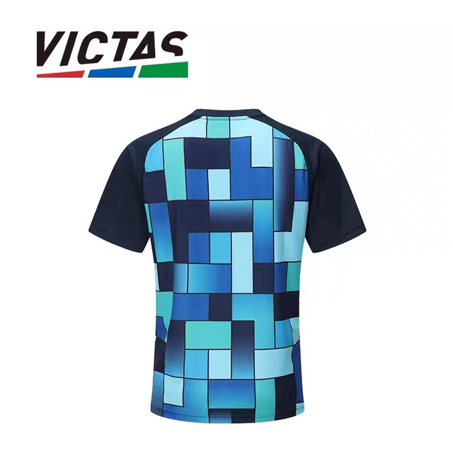 VICTAS Victor Table Tennis Games Short -sleeved T -shirt 086108 Colorful Sweet Specific Table ...
