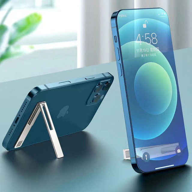 New metal mobile phone back sticker stand desktop folding portable mini ...