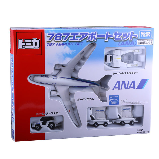 Japan Tomy Duomei Card Genuine ANA Aviation 787 Alloy Aircraft Trailer ...