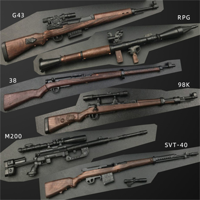 1/6 scale soldier 98K 38 large cover assembled gun molded plastic doll 12-inch movable weapon ...