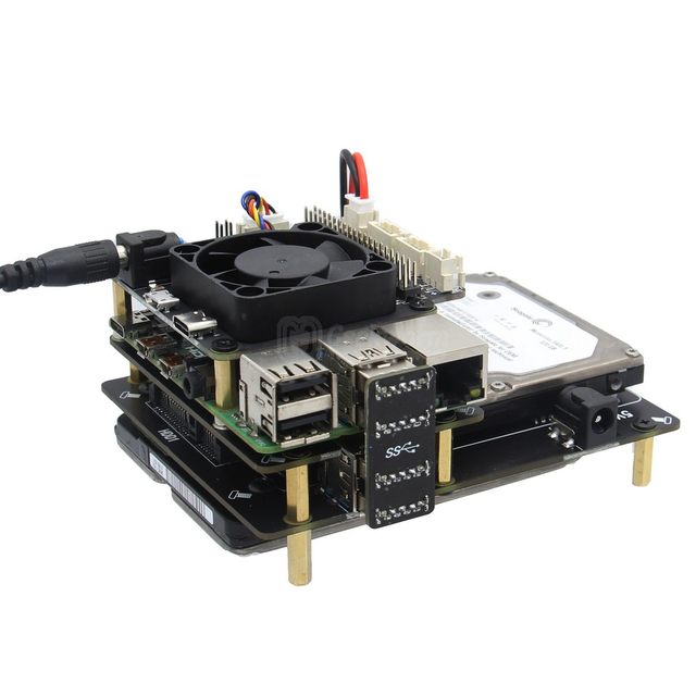 Raspberry Pi 4B2.5 inch SATA dual hard disk storage expansion board NAS ...