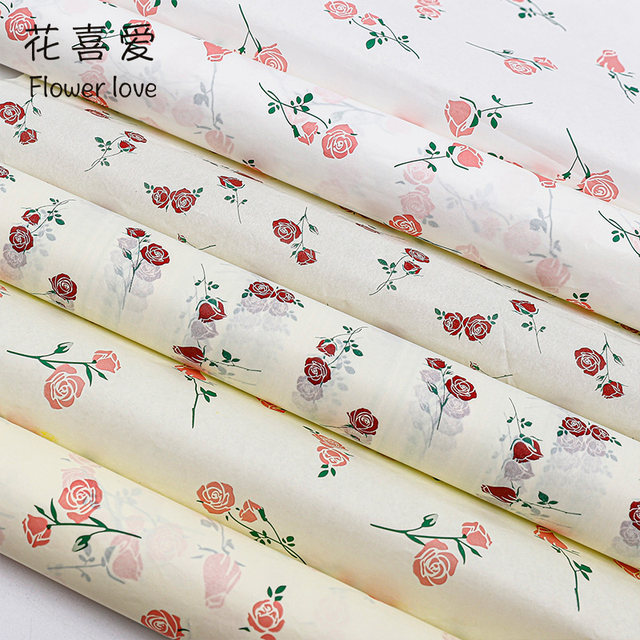 Flower Love Thickened Rose Snow Pear Paper Wrapped Flower Lined ...