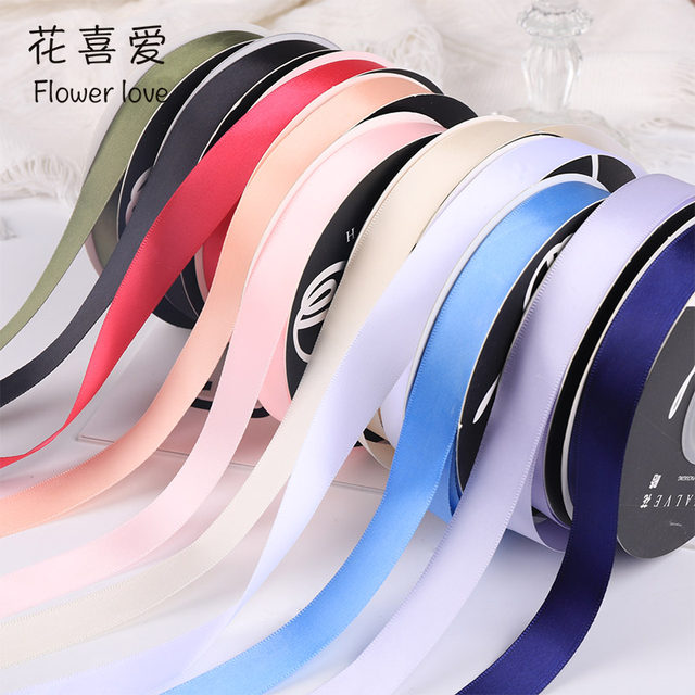 Flower Love High Density Solid Color Double Sided Polyester Ribbon ...
