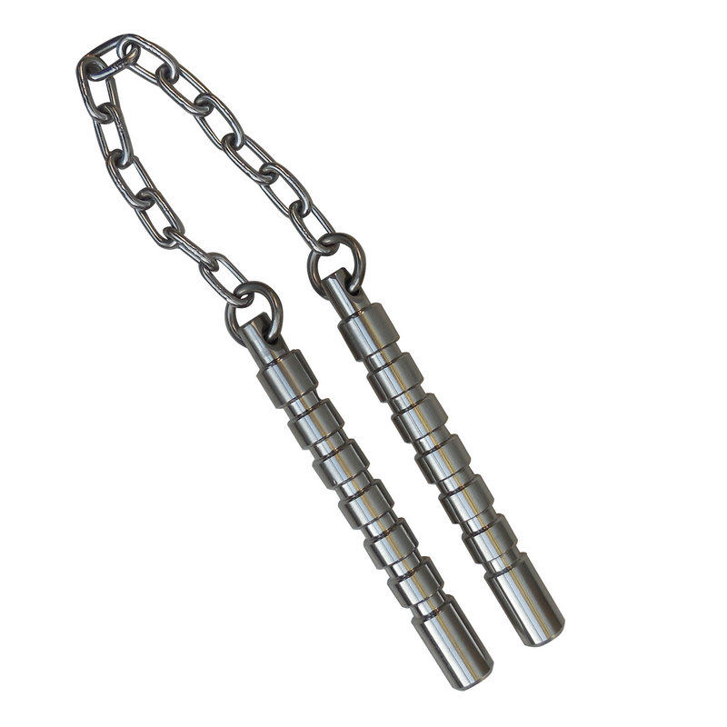 Sleeve whip solid pure stainless steel three-section whip nunchaku ...