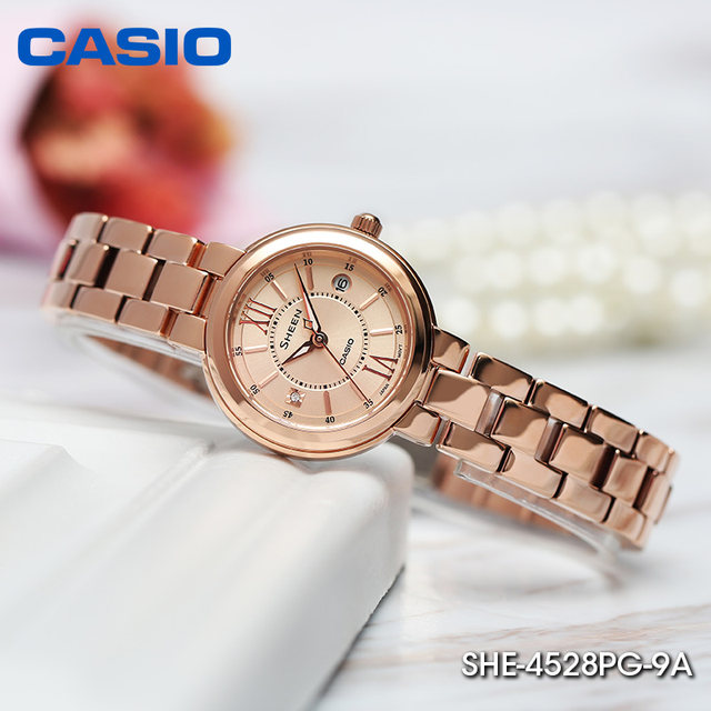 Casio watch women's light luxury niche pointer watch little beauty ...