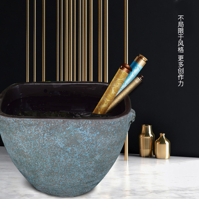 Ceramic ornaments household large rectangular water tank living room ...