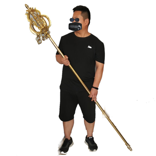 Zen Stand Pure Copper Nine -Ring Tin Wand Shaolin Fang Da Xuanzang Hand ...