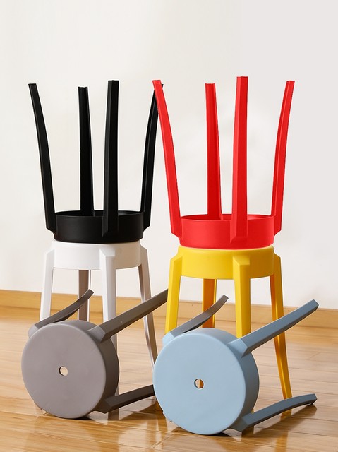 Plastic stool thickened home dining table cooked rubber stool simple ...
