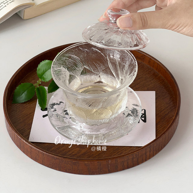 Retro transparent glass fair cup tea cup set home kung fu tea cup ...