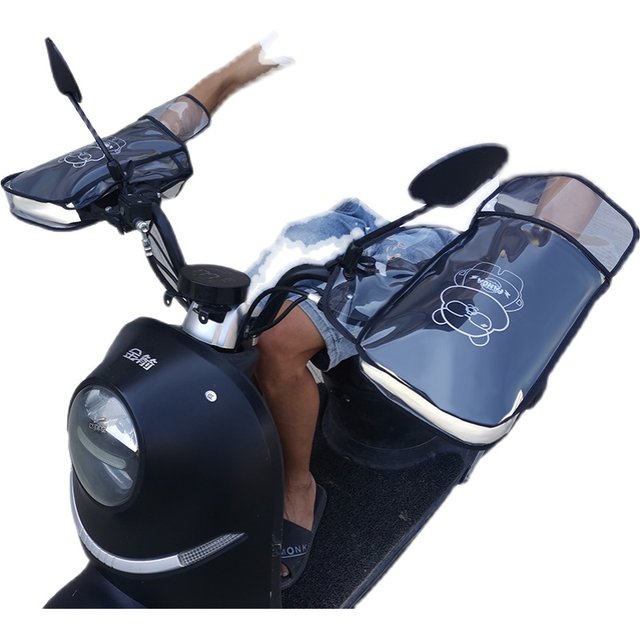 Electric motorcycle handlebar covers, winter windshield gloves ...