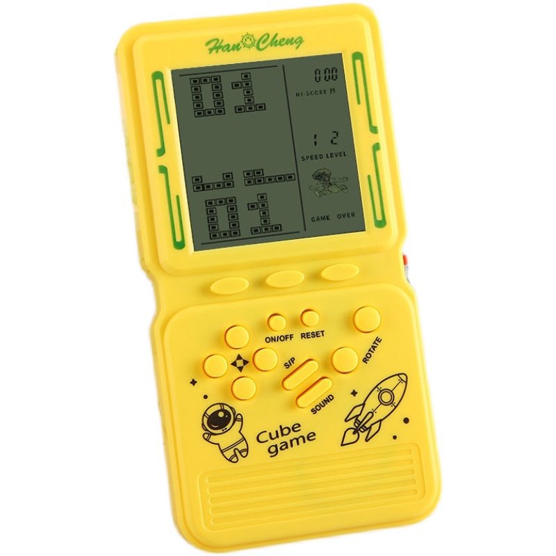 Classic Tetris Game Console - Big Screen Retro Handheld Educational Toy