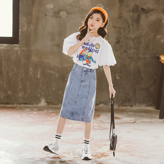 Medium-sized girls internet celebrity suit 2021 summer new style little ...