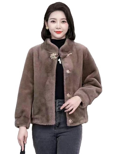 High-grade gold mink eco-friendly fur women's loose fur all-in-one ...