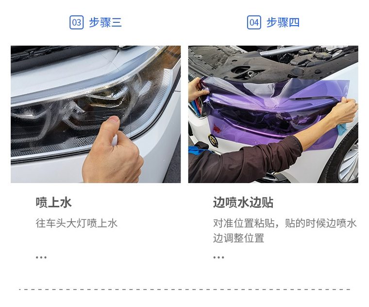 Car headlight film imported tpu light control blackened headlight rear ...