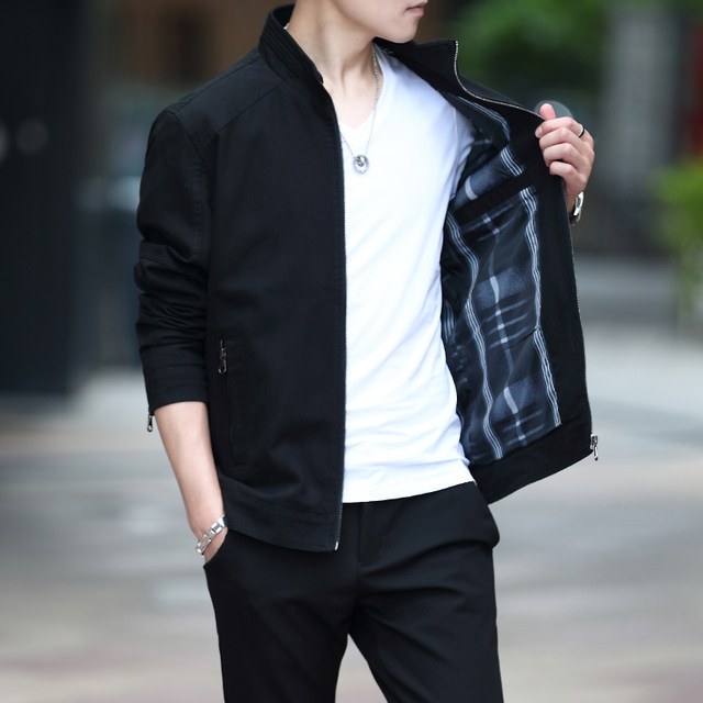 2024 Spring and Autumn New Men's Jacket Pure Cotton Young Dad Jacket ...