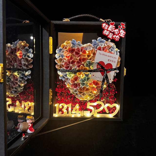 Valentine's Day handmade money flower love cash gift box 520 Tanabata 1314 confession surprise ...