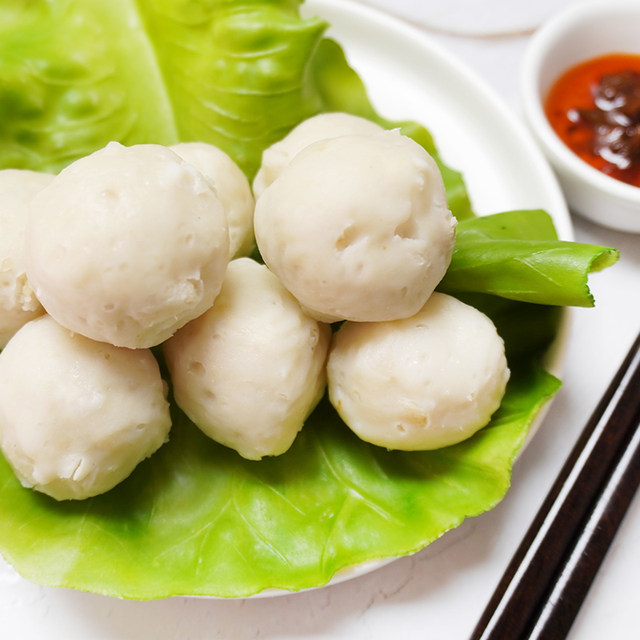 Full box of four seas cuttlefish flavored fish balls Taiwan flower ...