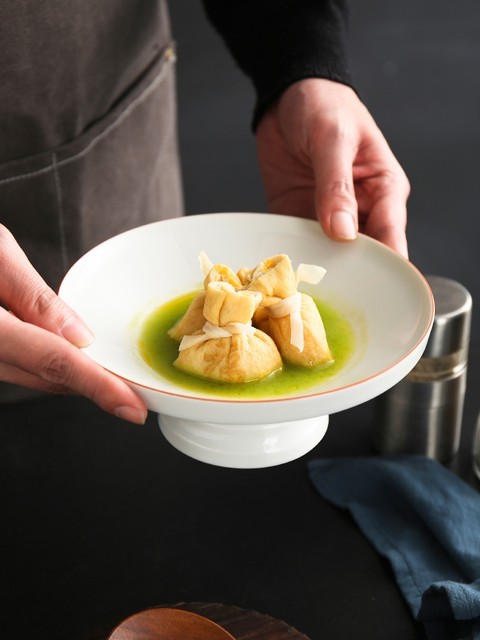 Simple high-plate star tableware hotel ceramics open-end cool dish ...