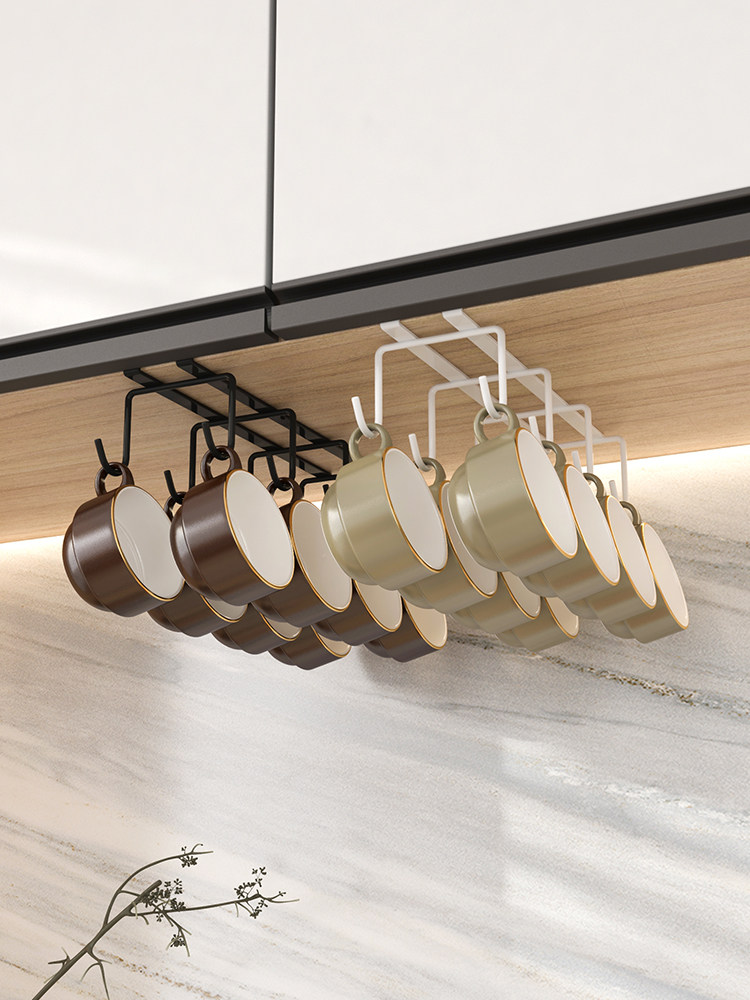 Metal Cup Rack - Wall Mounted Mug & Tea Cup Holder