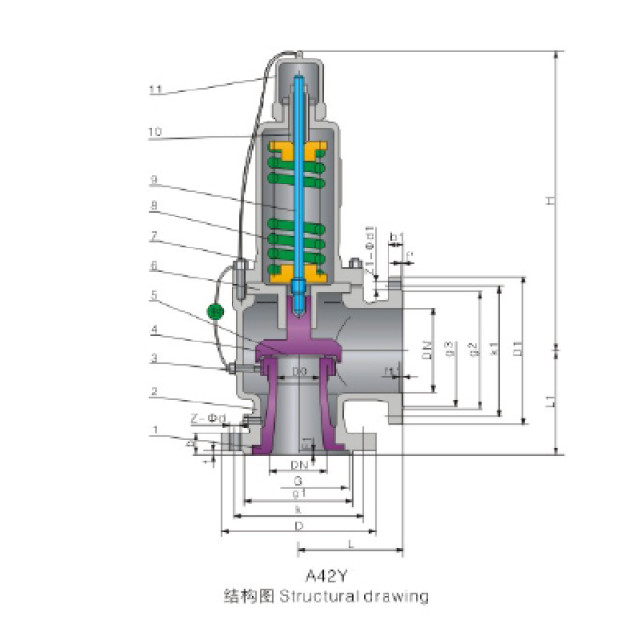 Haiyi spring full-open safety valve gas tank safety valve explosion-proof steam safety valve ...