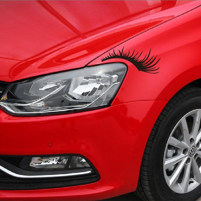 Creative and Personalized Car Headlight Eyebrow Stickers, Eyelash Car ...
