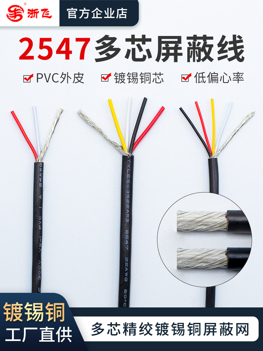 Ul2547 สายชีลด์ - สายสัญญาณเสียงทองแดงกระป๋องสำหรับการส่งสัญญาณ