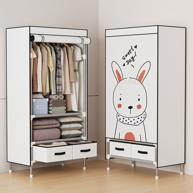Wardrobe simple single cloth wardrobe modern simple thickened steel ...