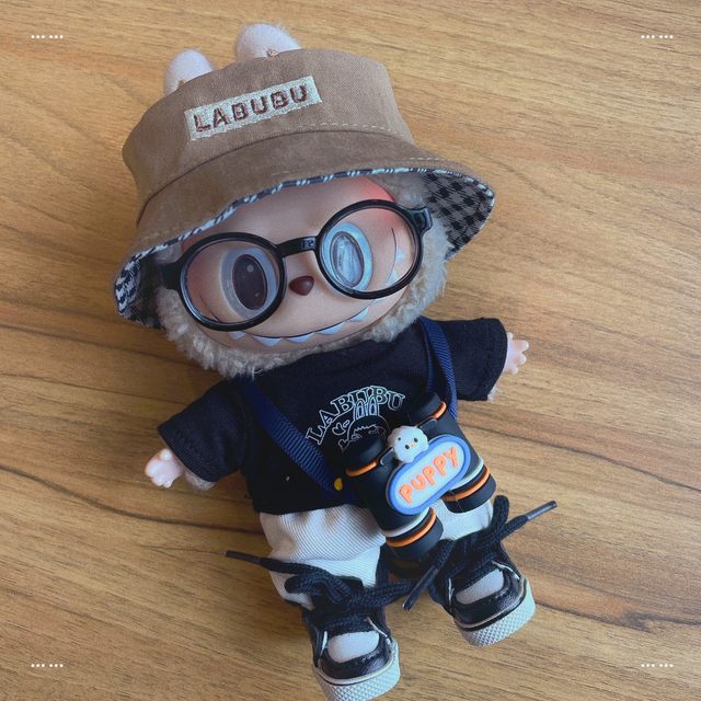 LABUBU vinyl doll 17cm macaron LABUBU doll clothing replacement ready stock