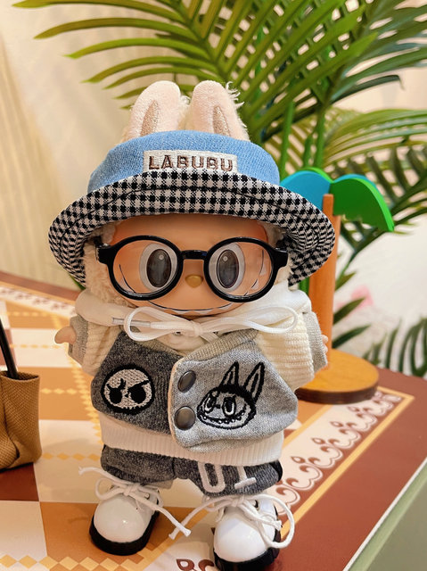 LABUBU vinyl doll 17 cm baseball uniform suit Labubu doll replacement ...