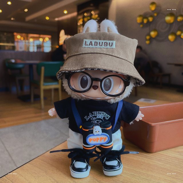 LABUBU vinyl doll 17cm macaron LABUBU doll clothing replacement ready stock