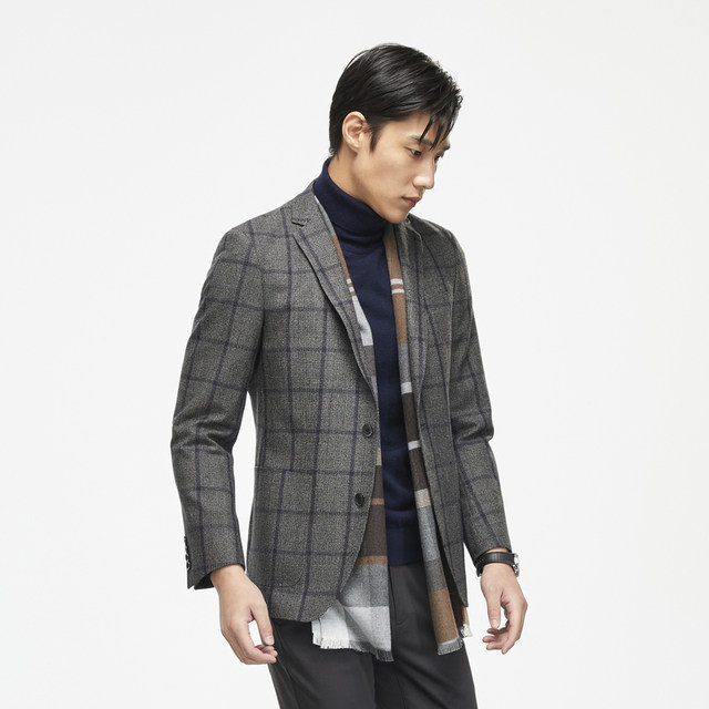 Youngor suit autumn new men's business casual slim wool youth formal ...