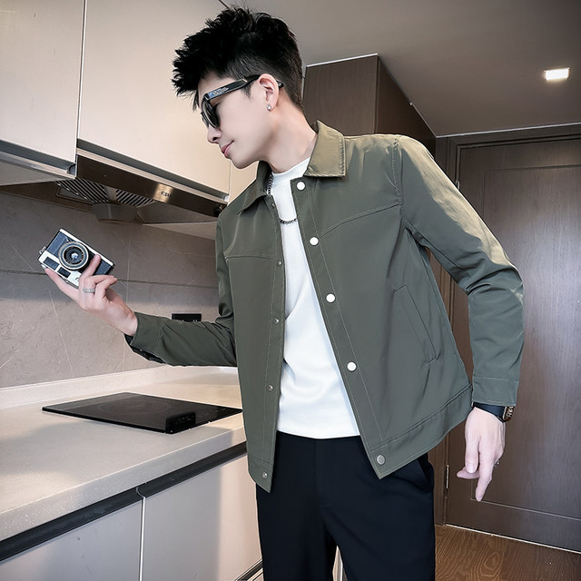 Short solid color versatile lapel jacket for men size S XS155 jacket ...