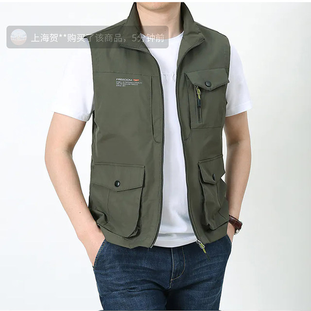 Zhe Yao preferred boutique men's pilot multi -pocket vest nine pocket ...