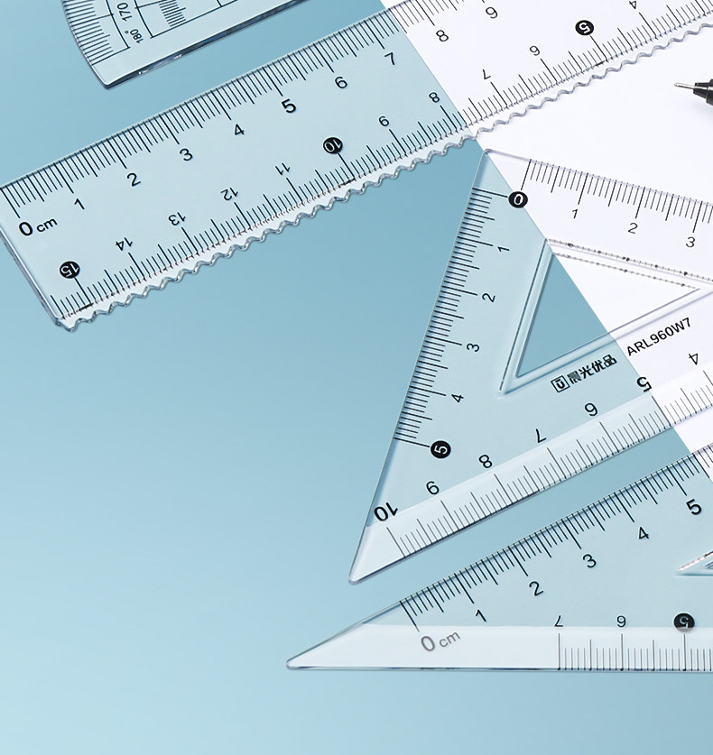 Multifunctional ruler - Anti-adhesive ruler [set of 4] | M&g