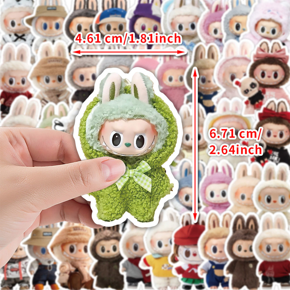 50 cartoon Labu cloth lovely creative stickers notebook mobile phones ...