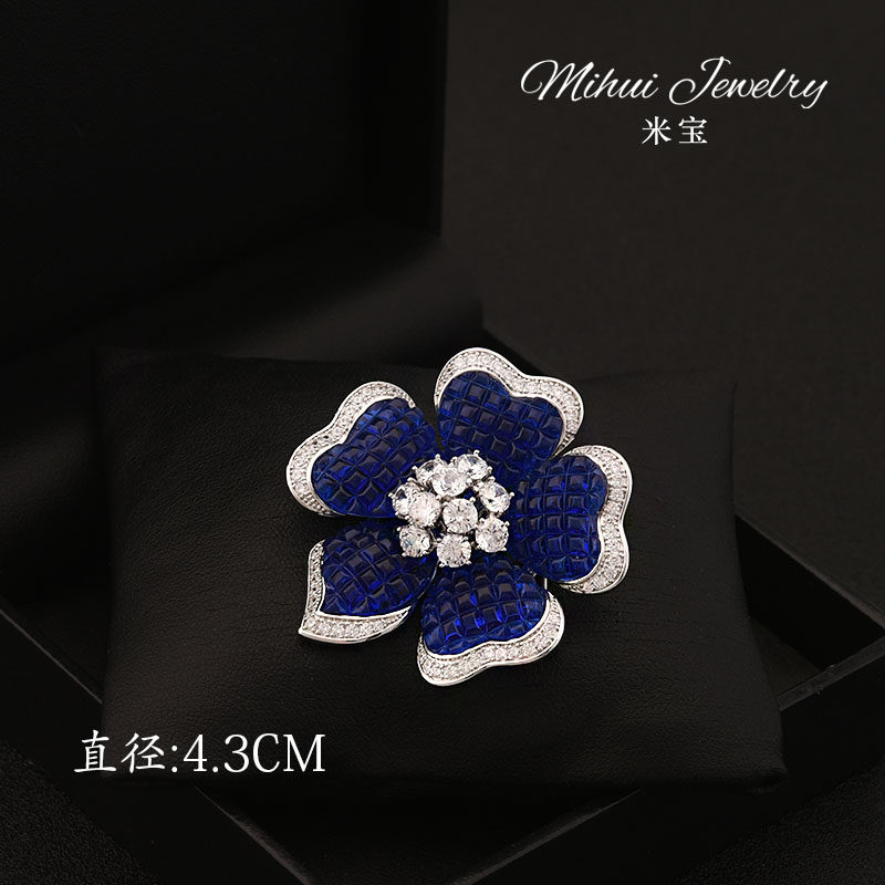 Magnificent poppies, high-end crystal flower brooch, suit dress ...