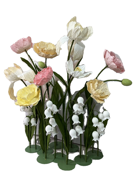 Paper art flower wedding props poppy poppy artificial flower wedding ...