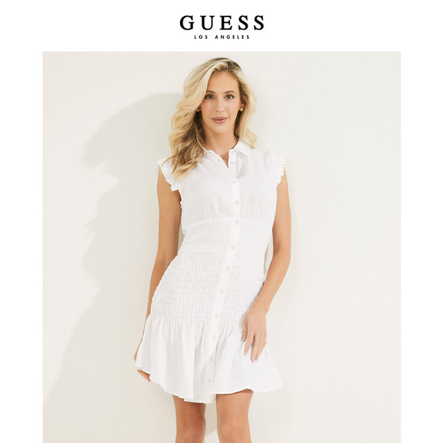 GUESS women's comfortable commuting small flying sleeves solid color ...