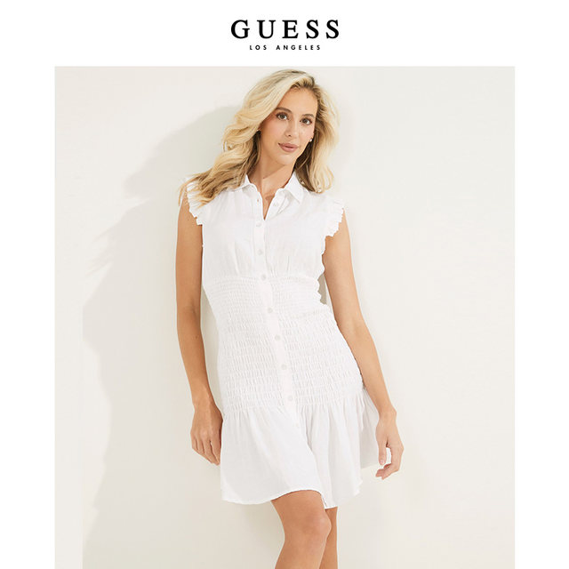 GUESS women's comfortable commuting small flying sleeves solid color ...