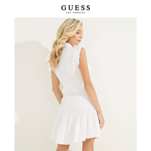 GUESS women's comfortable commuting small flying sleeves solid color ...