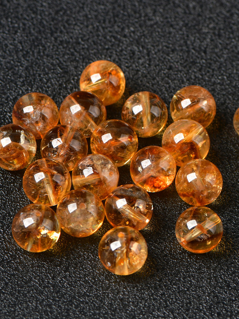 Natural pyramid citrine citrine diy hand-woven bracelet jewelry ...