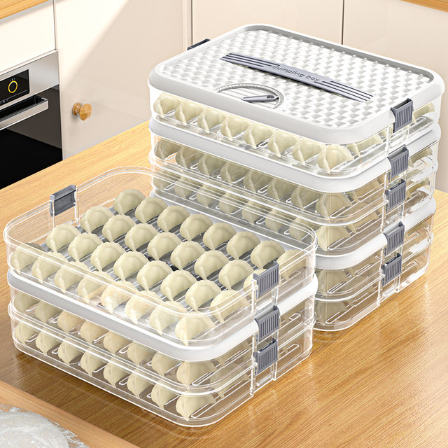Dumpling box household food-grade kitchen refrigerator storage box ...