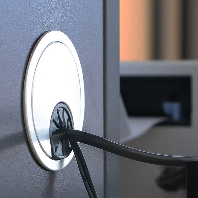 Computer desk hole routing box desk threading hole cover plastic ...