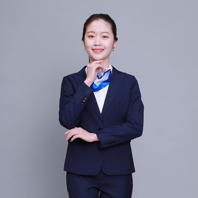 Volvo 4S store women's suit professional work clothes navy blue slim ...