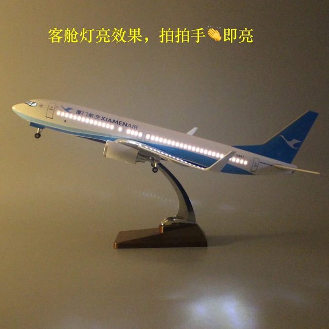 47CM with wheels and lights Air China Boeing 737-800 aircraft model ...