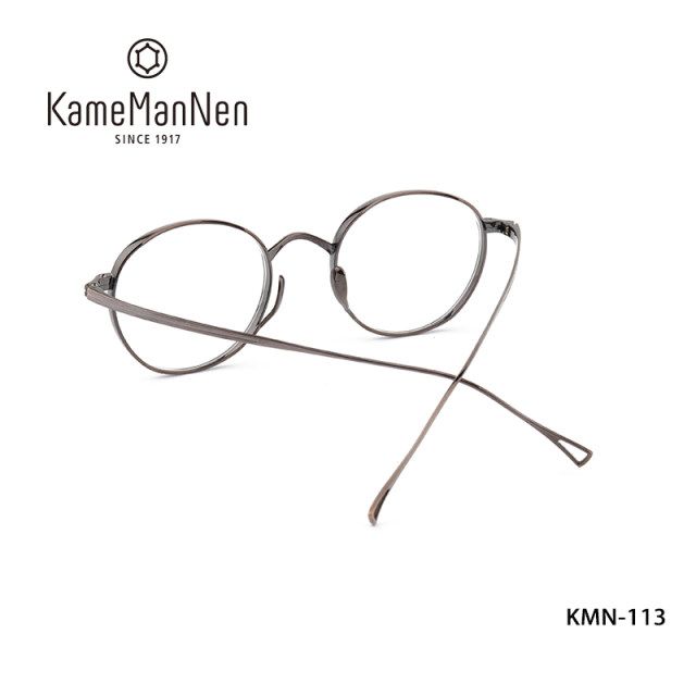 KameManNen thousand-year-old turtle glasses frame handmade pure titanium literary retro myopia ...