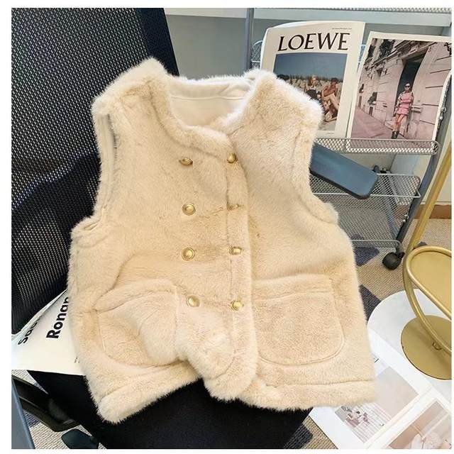 Small Xiangfeng double-breasted vest jacket for women in autumn and ...