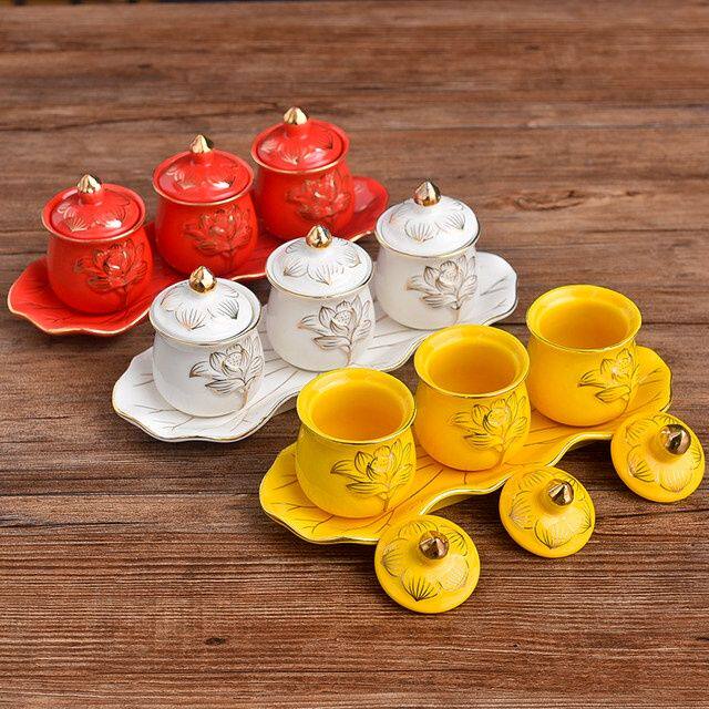 Ceramic water supply cup for Buddha cup for home use to worship the God ...